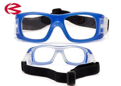 China Silicone Nose Pad Basketball Sports Glasses For Eye Protection Blue Frame for sale