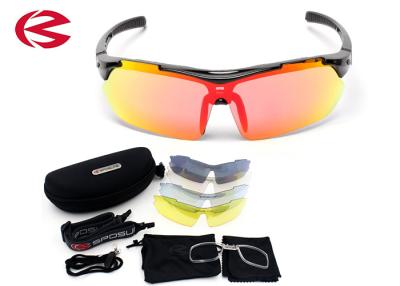 China Wrap Around Prescription Sports Sunglasses , Anti UV High Impact Safety Glasses for sale