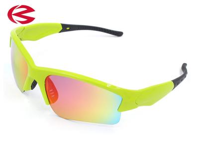 China Cycling Biking Polarized Shatterproof Outdoor Sports Sunglasses With Neon Green Frame for sale