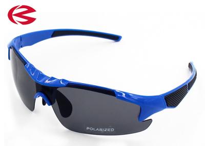 China Glossy Blue PC Frame UV400 Polarized Running Sunglasses / Eyeglasses For Adult for sale