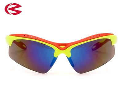 China Rubber Nose Pad CE Cat.3 Outdoor Sports Sunglasses REVO Lens Red Frame For Lady for sale