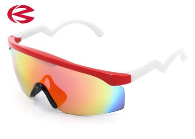 China Red Frame White Temple Tips Outdoor Sports Sunglasses Polarized Sport Sunglasses for sale