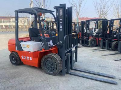 Cina Trasmissione manuale Usato 3 tonnellate carrello elevatore di seconda mano con motore ISUZU in vendita