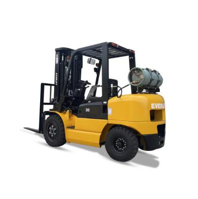 中国 EVERLIFT EPA engine 2.5ton 3ton forklift Gas LPG forklift 3500kgs gasoline forklift truck with side shifter 販売のため