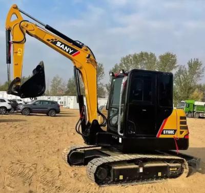 Cina 90% Nuova macchina di costruzione di seconda mano 5T Mini Escavatore Usato Sany SY60C-10 Escavatore a strisce in vendita