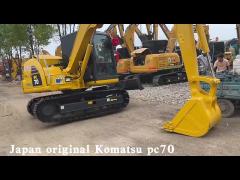 Scavatore piccolo da 7 tonnellate Komatsu PC70 Scavatore a trascinatore usato 0,37m3 capacità di secchio