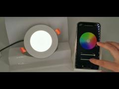 12w WiFi Dimmable Smart Led Recessed Rgb Color Changing Downlight Remote Controlled
