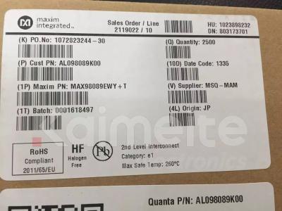 中国 MAX98089EWY+T 販売のため