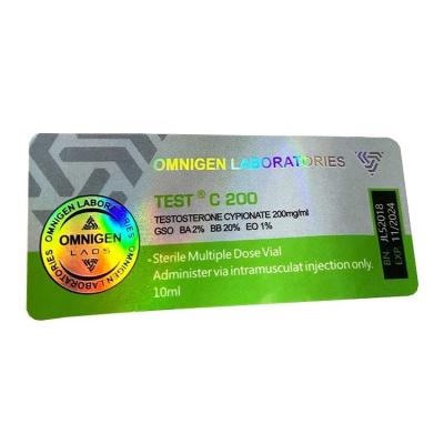 Cina Scatole per imballaggio Ultra Tren Etichette per fiale da 10 ml con effetto ologramma in vendita