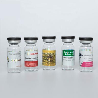 Cina Etichette per fiale di vetro per farmacia da 10 ml con logo timbrato oro per olio per iniezione in vendita