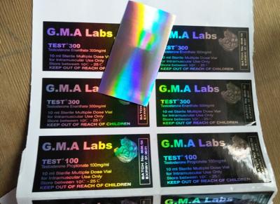 China Quick Turnaround 10ml Vial Labels Round Shape Printing Time 2-3 Days for sale