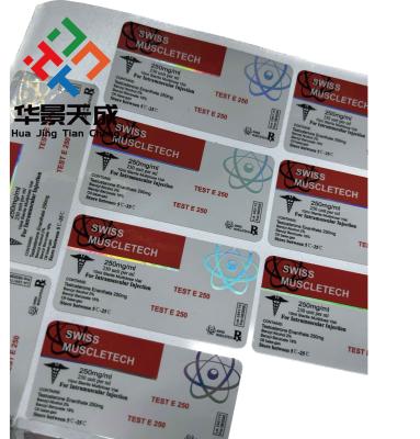 중국 영구 접착성 유리 용기 라벨 2.5 밀리 두께 유리 용기 판매용