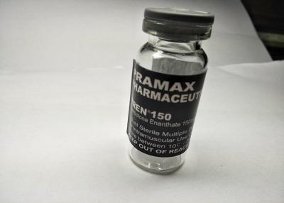 China Black Stickers 10Ml Glass Vial Labels For 150mg tren Enanthate for sale