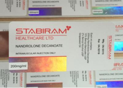 China Adhesive Sticker Labels / vial Vial Labels Glossy With Laser Line Stamped Finish for sale