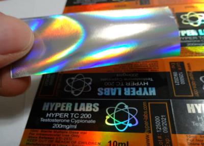 China Glass Vial 3D Hologram Sticker Label Applied Anabolic vial 3ml 10ml 20ml Bottle for sale