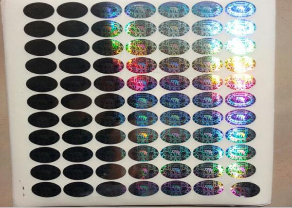Quality Custom Logo Ellipse 3D Hologram Sticker PET Film Material For Packaging for sale