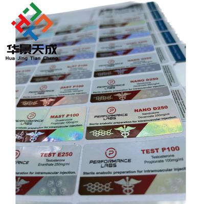 China Tren Ace 10ml Vial Labels Injectable Test Vial Labels for sale