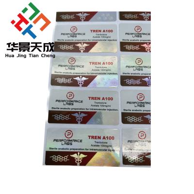 China Tren Ace 10ml Vial Labels Injectable Test Vial Labels for sale