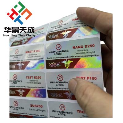 China Tren Ace 10ml Vial Labels Injectable Test Vial Labels for sale