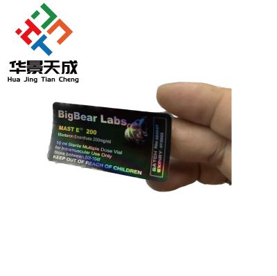 China Acetato de tren Etiquetas de los frascos para inyección Esteroides Y Cajas en venta