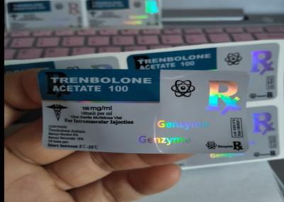 China Glossy Laser Hologram Adhesive Sticker Labels For Anabolic Packaging for sale