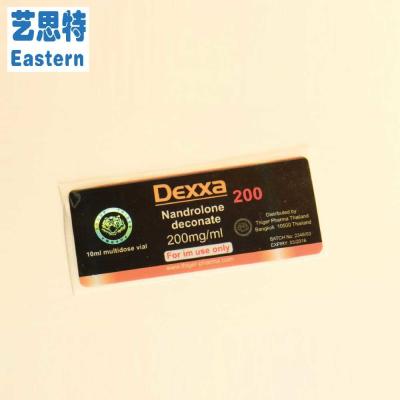 데카 250mg 의약품 주사 약품 유리 병 라벨 25x60mm 레이저 홀로그램 재료