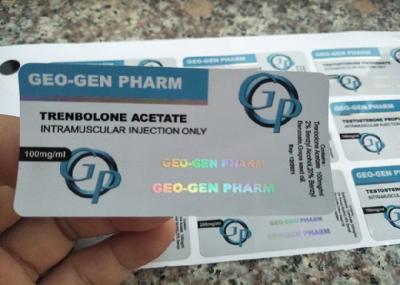 Cina La fiala di vetro dell'ologramma etichetta Geo Gen Pharma Design per l'uso di fiale per iniezione da 10 ml in vendita