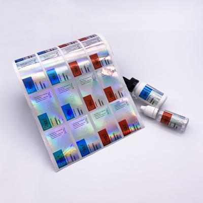 China Free Design Custom Bodybuilding SUS 250 Injectable Anabolic Vial Labels Boxes UV Glossy PVC PP Holographic Adhesive Sticker for sale
