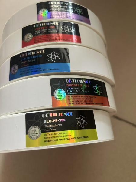 Quality SLU-PP-332 250MCG Tablet Labels Hologram Materail Printing Waterproof In Roll for sale