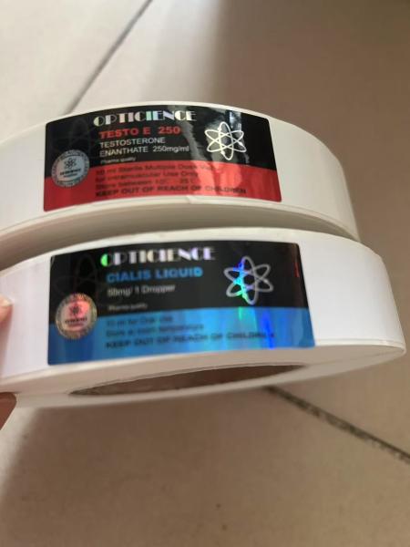 Quality SLU-PP-332 250MCG Tablet Labels Hologram Materail Printing Waterproof In Roll for sale