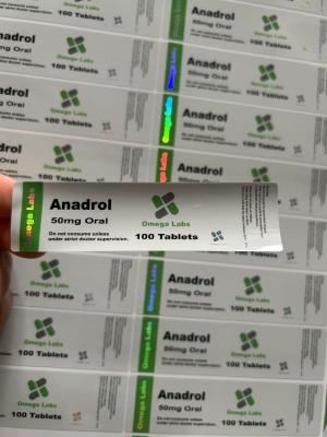 Κίνα Clomid 50mg Προσαρμοσμένες ετικέτες πλαστικών μπουκαλιών Ετικέτες με μαύρο φόντο προς πώληση