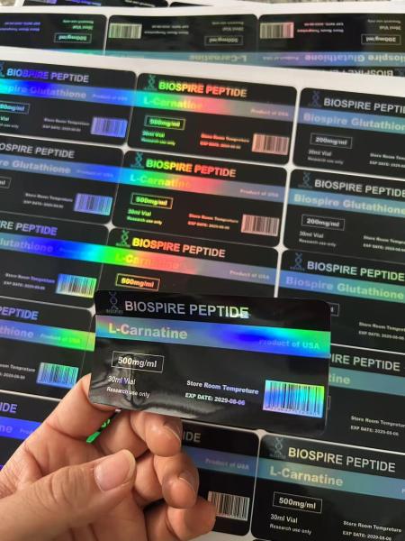 Quality L-CARNATINE 500mg/ml 30ml Vial Labels Customized Logo And Design for sale