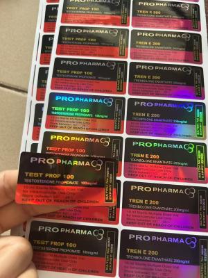 China Customized Design Pro Pharma 10ml  Oil Bottles Labels For Test Pro for sale