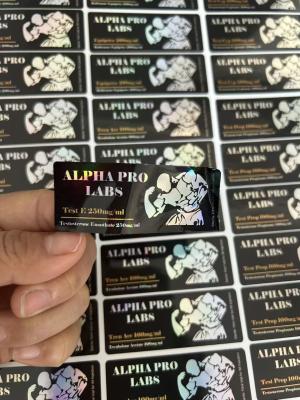 China Test ENAN 250mg Customized Design  Shinny Effect Fancy Labels Stickers for sale