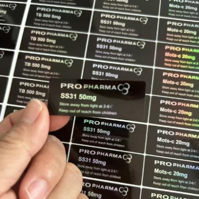 China SS-31 50mg Peptide Bottle Labels stickers for sale