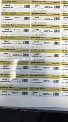 China NAD+ Intra-Nasal Spray 1000mg White PVC Labels for sale