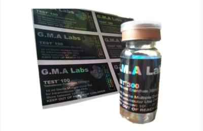 Cina Etichette per bottiglie da 10 ml con ologramma nero Dragan Design per test Enanthate in vendita