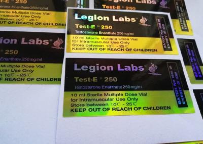 China 10ml Vial Hologram Sticker Labels / Medicine Bottle Label Laser Printing for sale