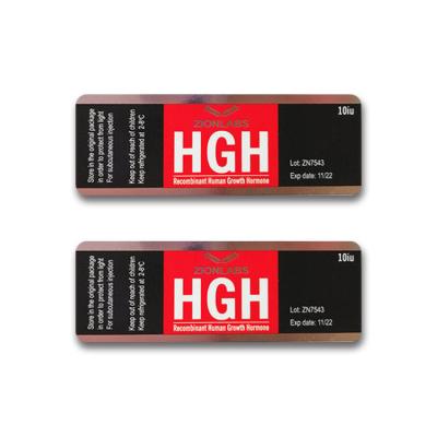 China Rótulos de frasco de vidro com holograma de hormônio HG 10 ml à venda