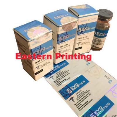 China Dia 2cm Laser Gestempeld 10ml-Hologramglas Vial Labels Te koop