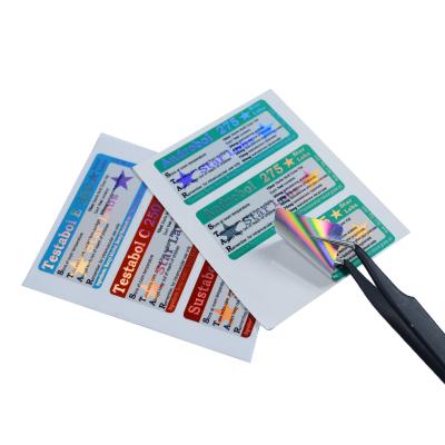 중국 테스트 Cypionate용 CMYK 10ml 유리 바이알 라벨 판매용