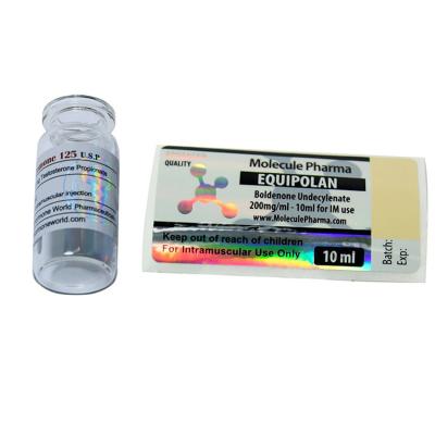 China Holographic CMYK 10ml Glass Vial Labels For vial Bottle for sale