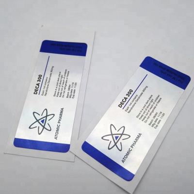 China Holographic PET 10ml 20ml vial Vial Labels for sale