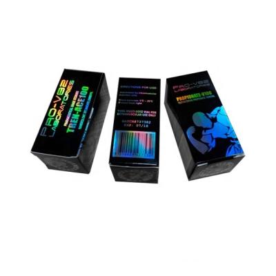 China Glossy Lamination Hologram 10ml Vial Boxes 6x2.5x2.5cm for sale