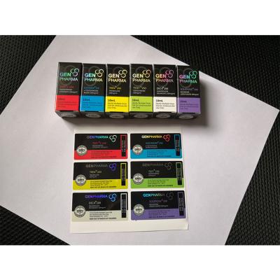 China Pantone color test Propionate 100 vial Vial Labels With Matched Boxes for sale