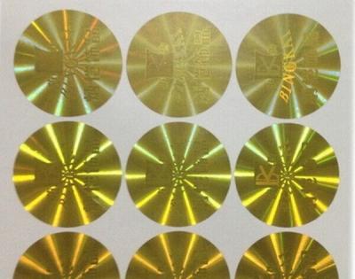 China Laser Holographic Circle Stickers For 10ml Vial Box Sealing for sale