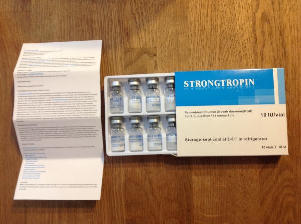 Quality Strongtropin 10iu HG 2ml Vial Box With Leaflet Printing for sale