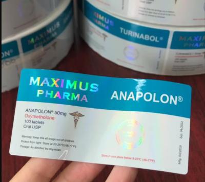 China Maximus Pharma 10ml Vial Labels And Boxes For Boldenone Undecylenate USP 250mg/ml for sale