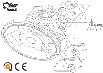 China PC200-7 702-21-55901 Excavator Electric Parts Steel Pilot Valve for sale