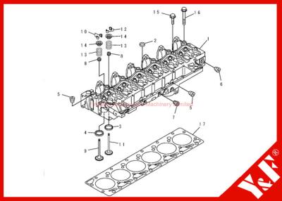 China Durable Head Cylinder Assy 6735-11-1821 Gasket 6731-11-1370 for sale